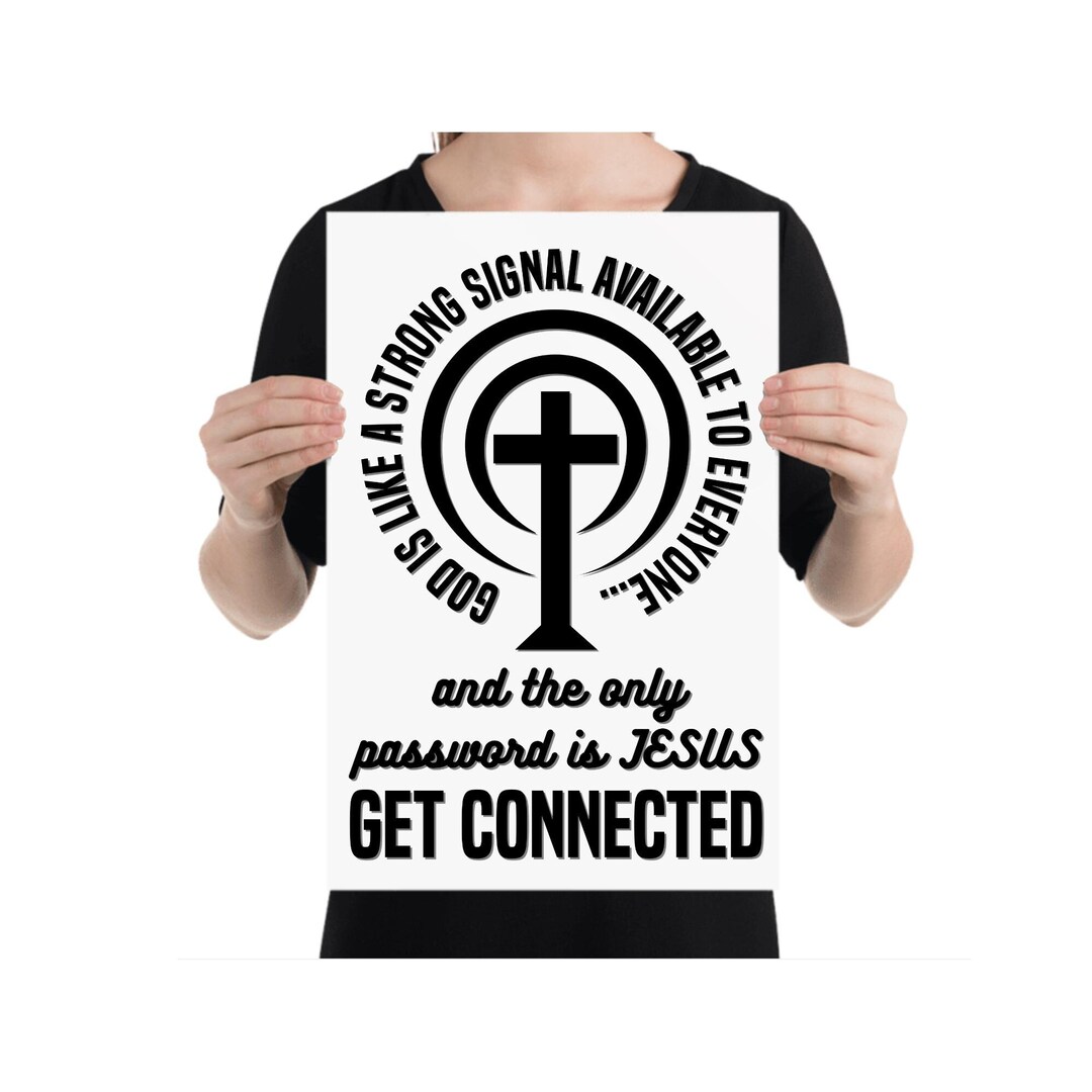 God is Like Strong Signal Poster, Christian Faith Wall Art ...