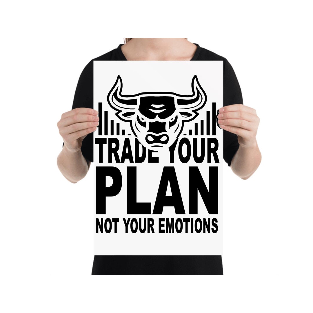 Trade Your Plan Poster, Stock Trader Wall Art, Motivational Finance ...