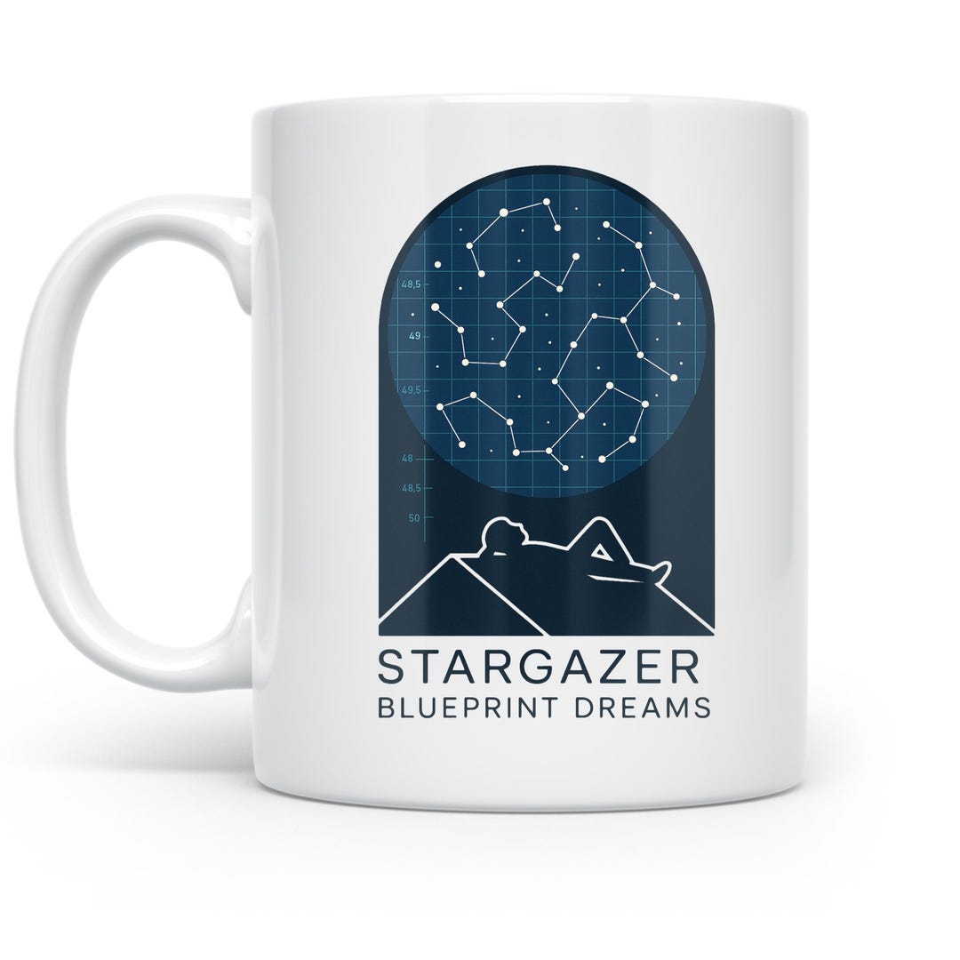 Celestial Star Map Mug: Night Sky Blueprint (11oz Ceramic) - Etsy