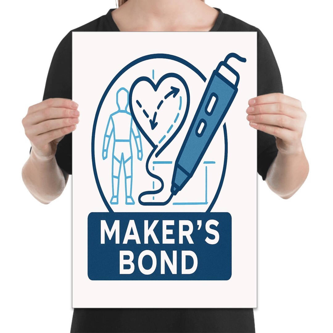 Makers Bond 3D Pen Poster Blueprint: Technical Layout - Glossy Print ...