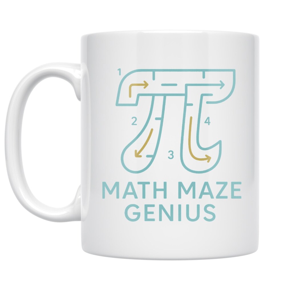Math Puzzle Ceramic Mug, Pi Maze Blueprint (11oz Dishwasher Safe) - Etsy
