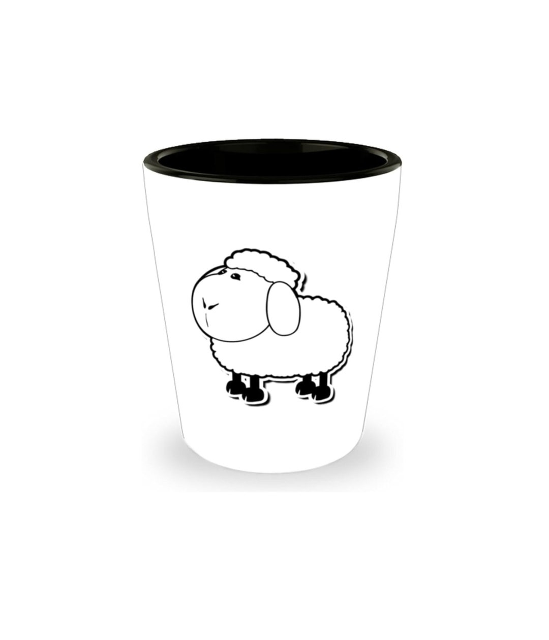 Farm Animal Shot Glass - Cute Sheep Design - Animal Lover Gift - 1.5oz ...