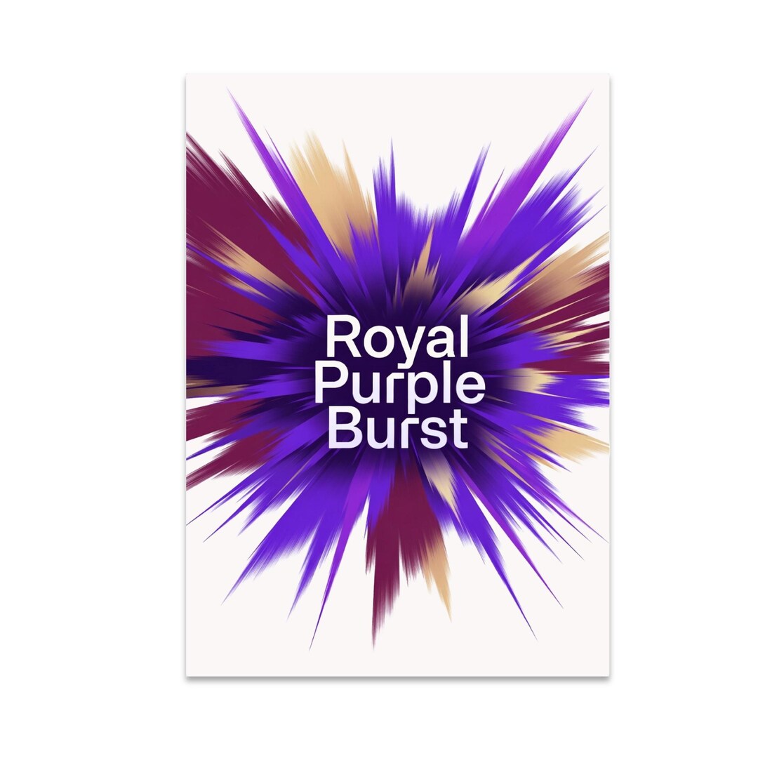 Abstract Wall Art: Royal Purple Burst - Modern Living Room Accent - Etsy