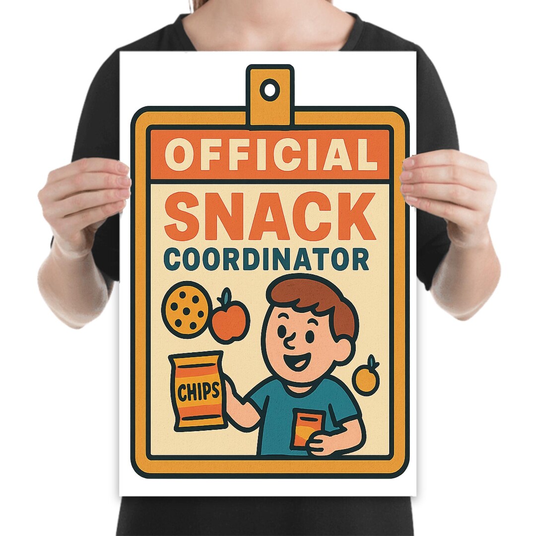 Snack Boss Poster - Cheeky Retro Office Kitchen Wall Art - Etsy