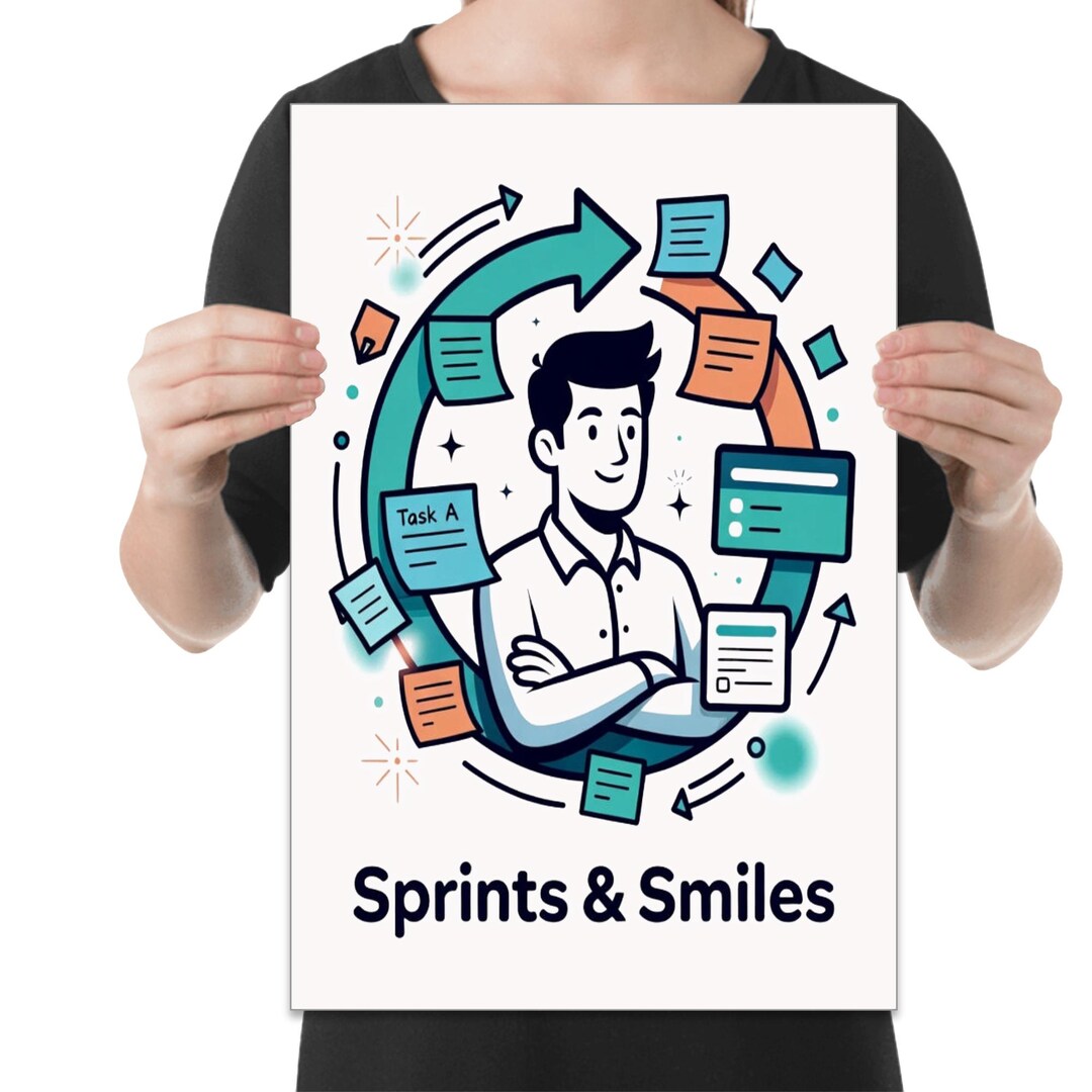 Agile Wall Art Sprints and Smiles Print: Motivational Tech Team Decor ...