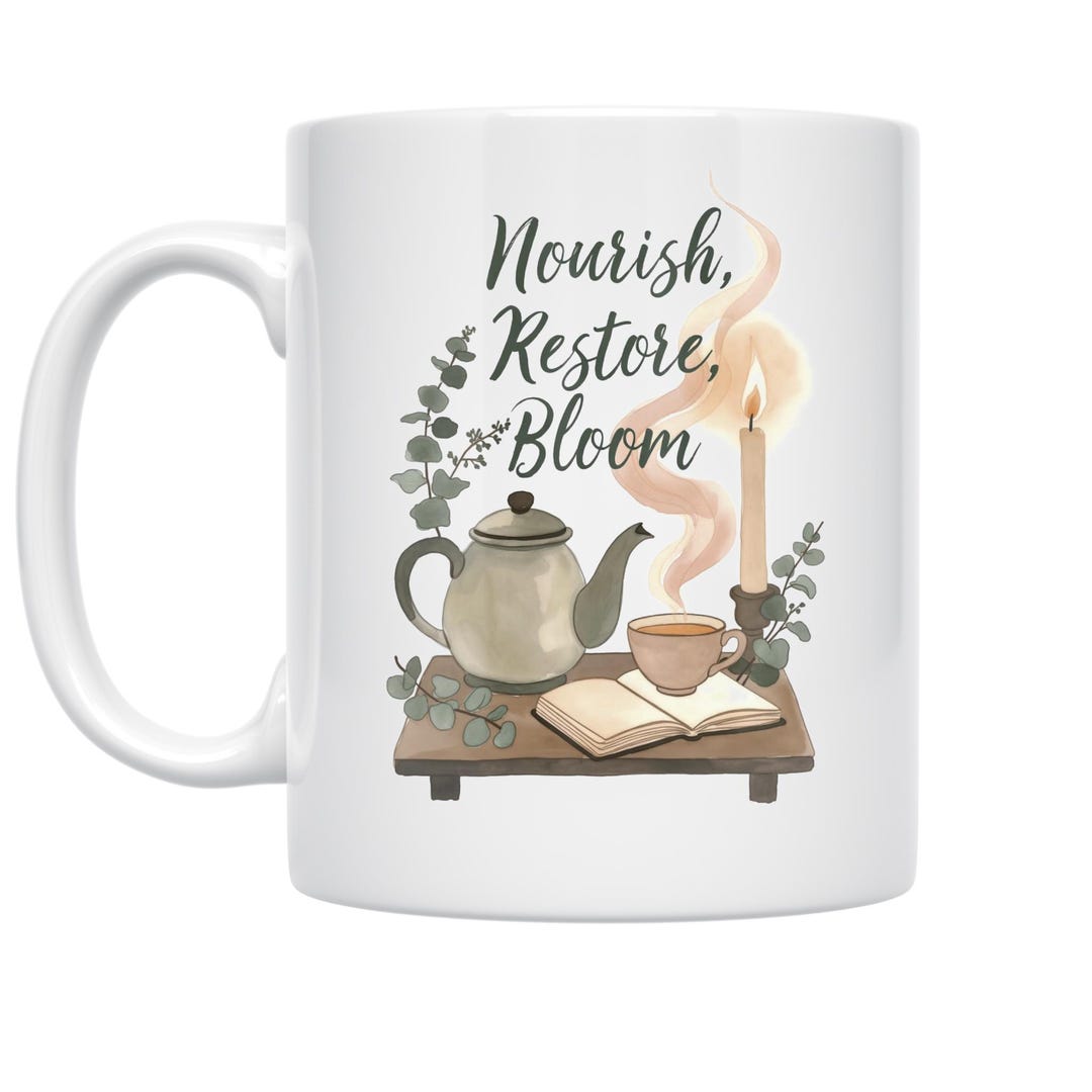 Wellness Mug Soft - Mindful Sip Tea Cup - Neutral Colors, Ceramic ...