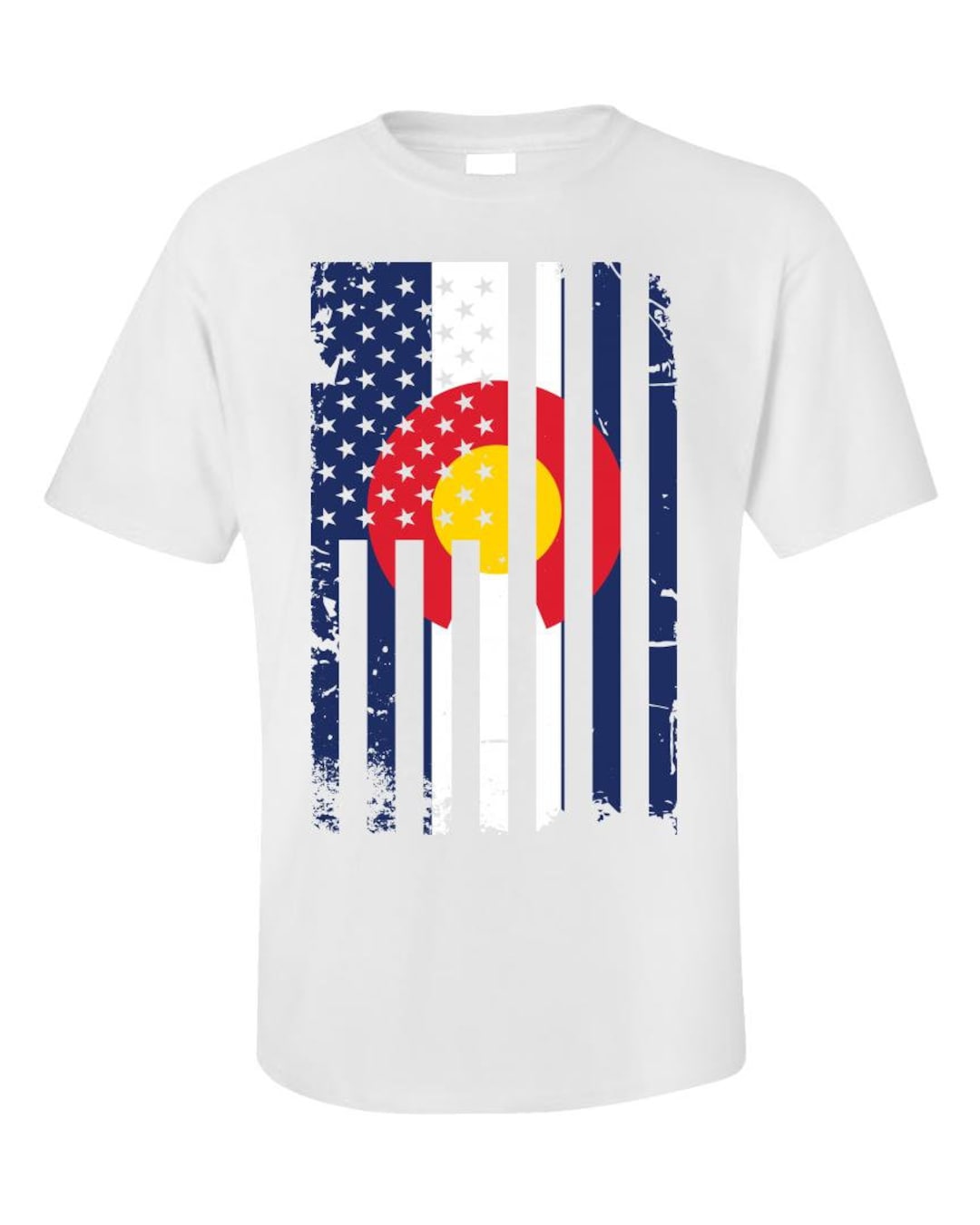 Colorado State Flag T-shirt, USA Souvenir Tee, Graphic Flag Shirt ...