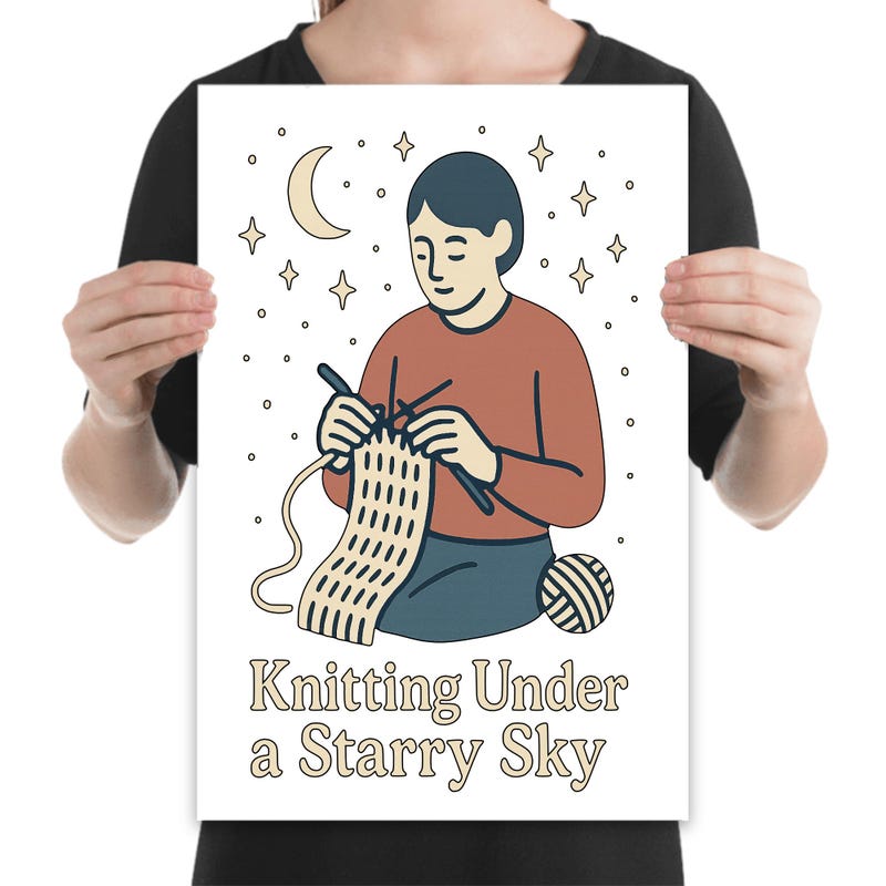 Knitting Poster - Etsy