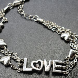 Love and Heart Bracelet - Etsy