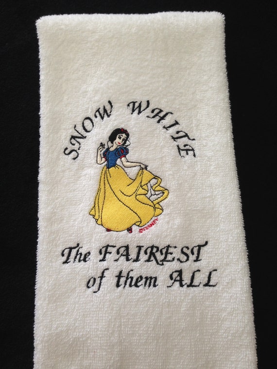 Personalized Disney's Snow White Hand Towels | Etsy