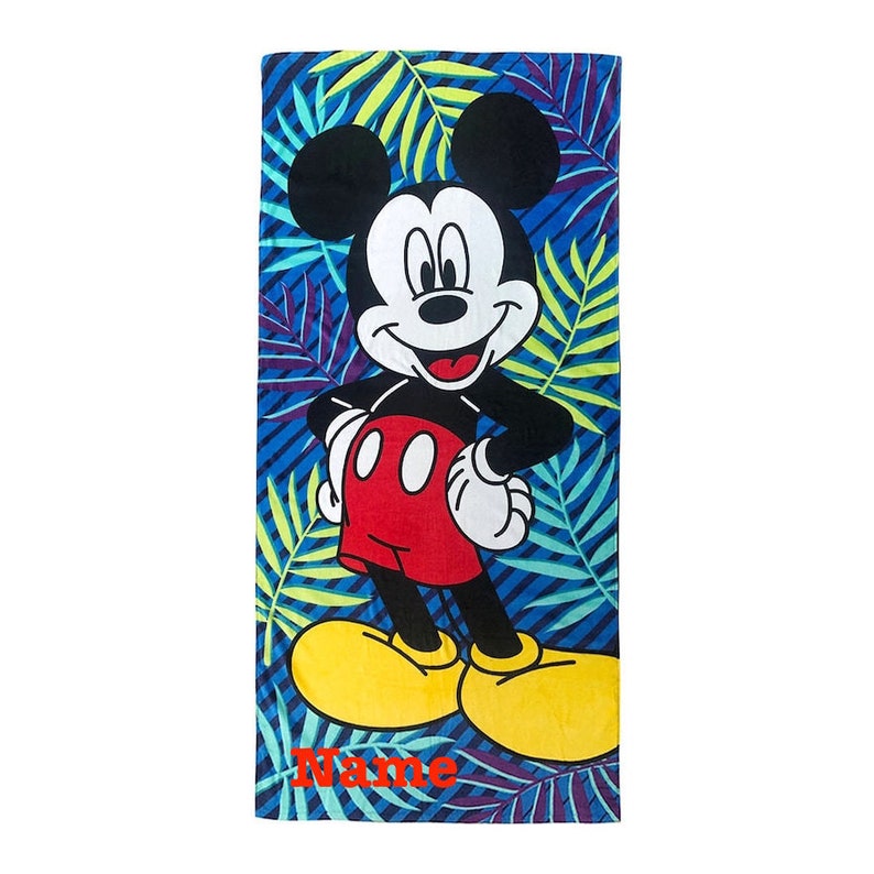 Personalized Disney's Mickey Mouse Beach Towel | Etsy