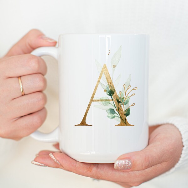 Initial Mugs - Etsy