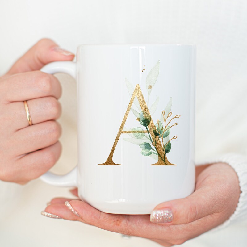 Initial Mugs - Etsy