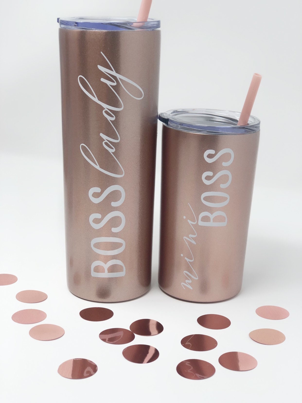 Mother Daughter Tumbler Cups Boss Lady Mini Boss Tumbler Set Rose