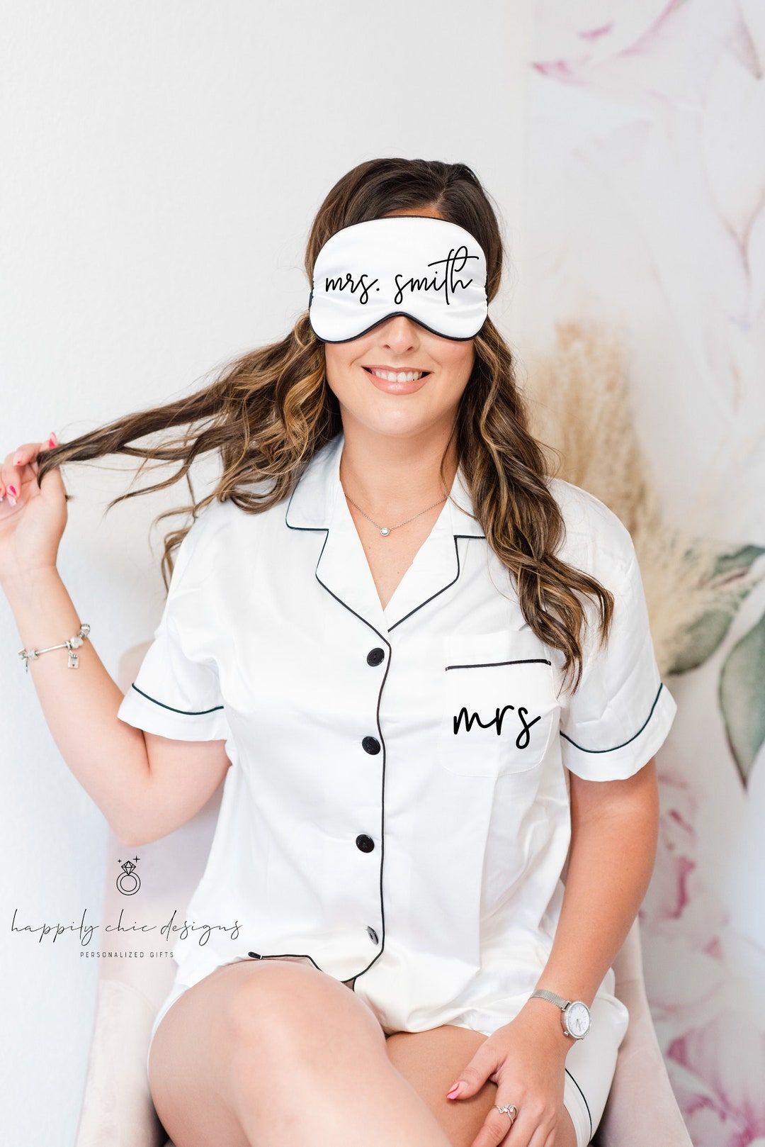 Personalized Bride Sleep Mask Custom Future Mrs Sleep Mask Bride Pajama ...