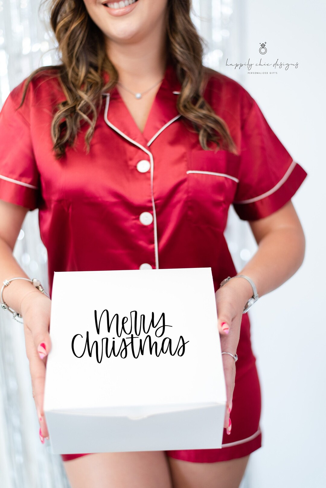 Merry Christmas Box Medium Size Gift Box Holiday Box Create Your Own ...