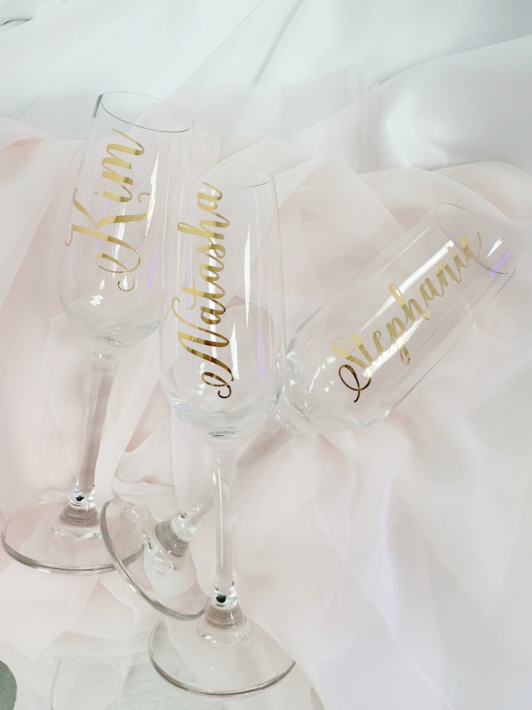 Personalized Champagne Flutes Stemmed Champagne Flutes Wedding ...