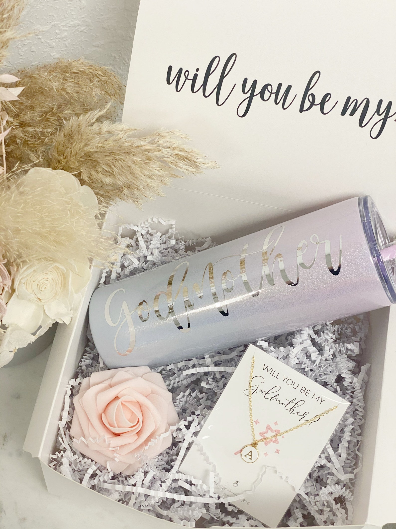 Godmother Proposal Box Idea Baptism Gift Idea Godparents - Etsy