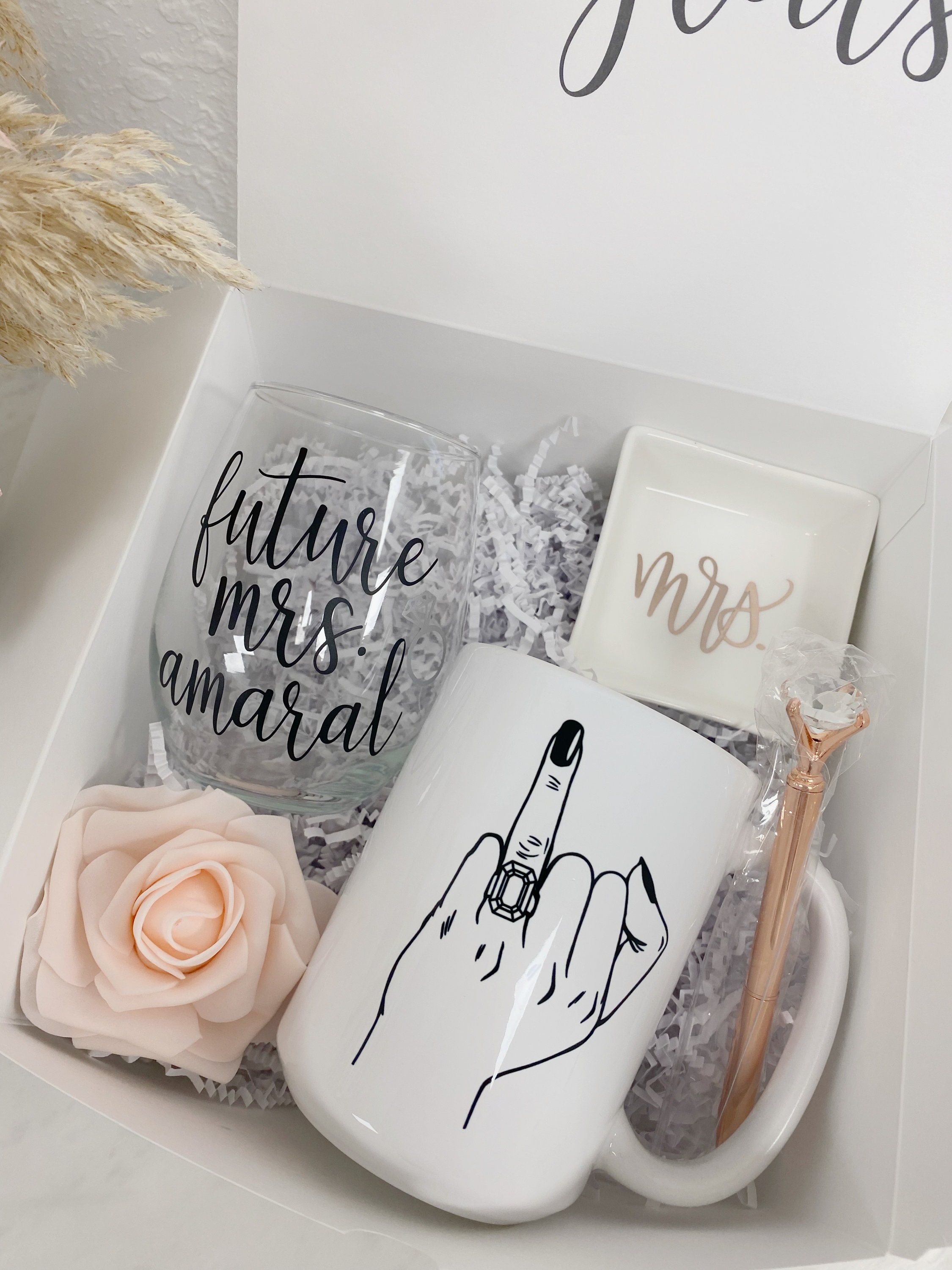 Future Mrs Mug Wine Glass Personalized Bride Engagement Gift - Etsy