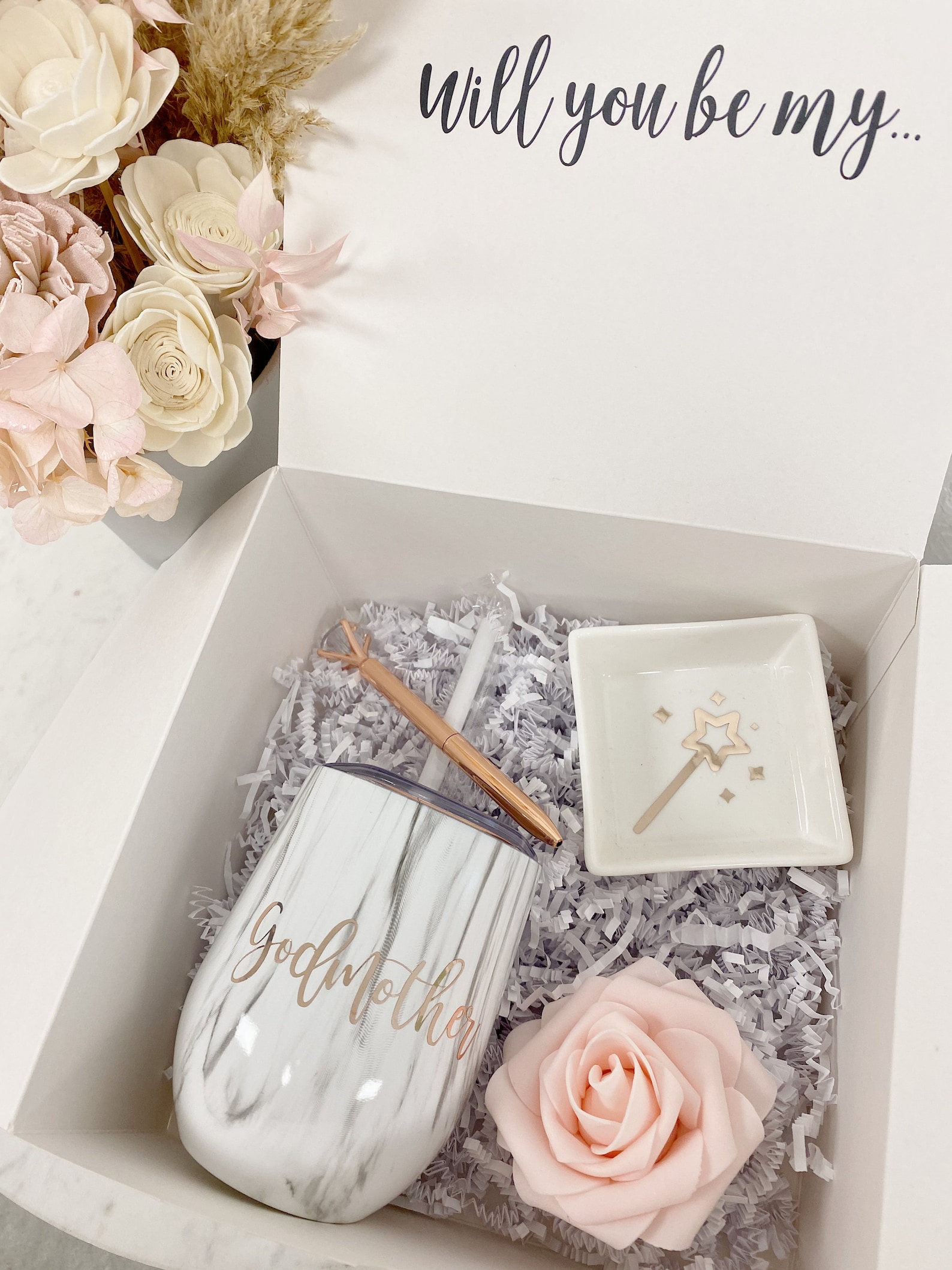 Godmother Proposal Box Idea Godmother Tumbler Will You Be My | Etsy
