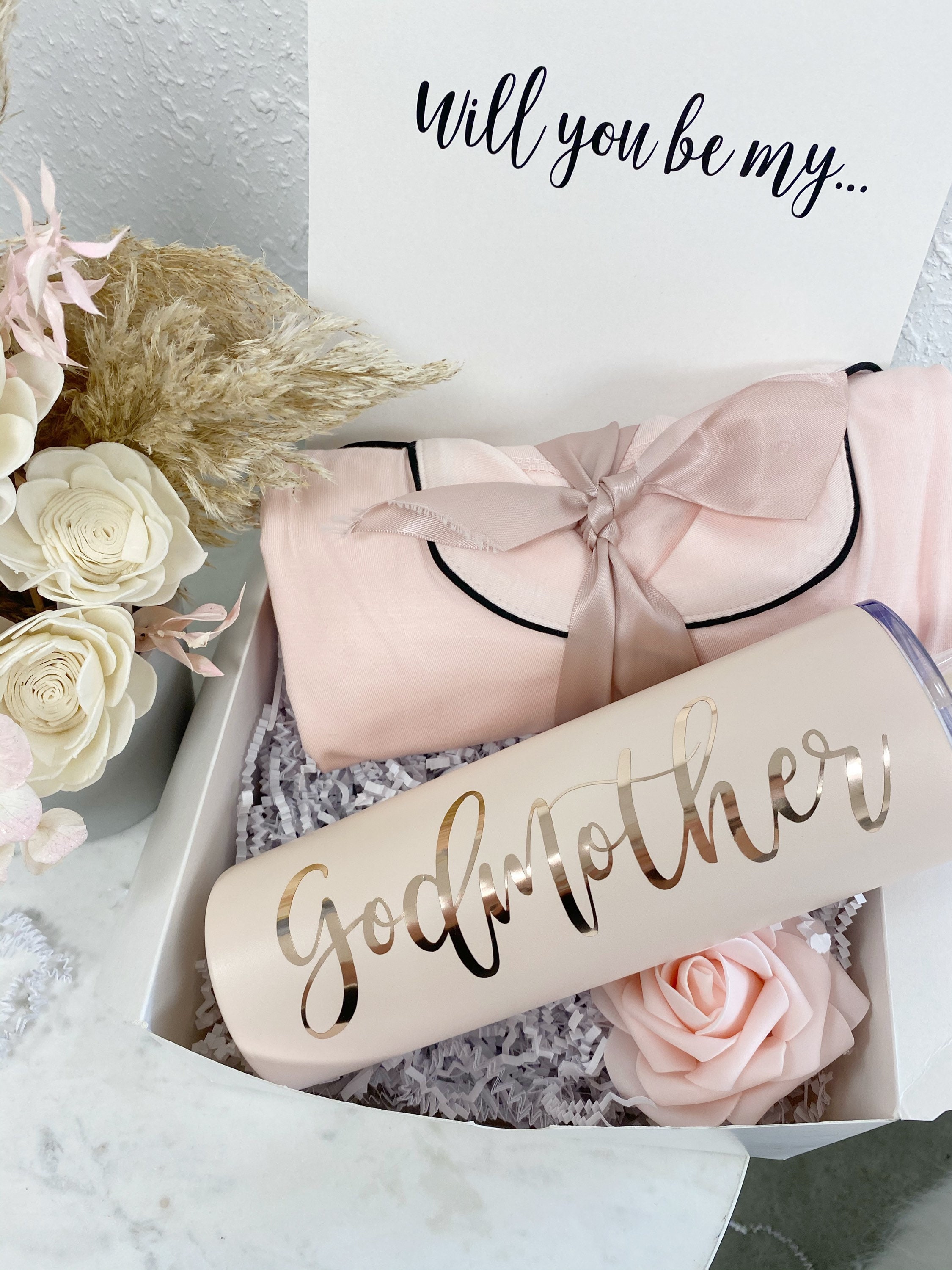 Godmother Proposal Box Idea Godmother Tumbler Will You Be My - Etsy