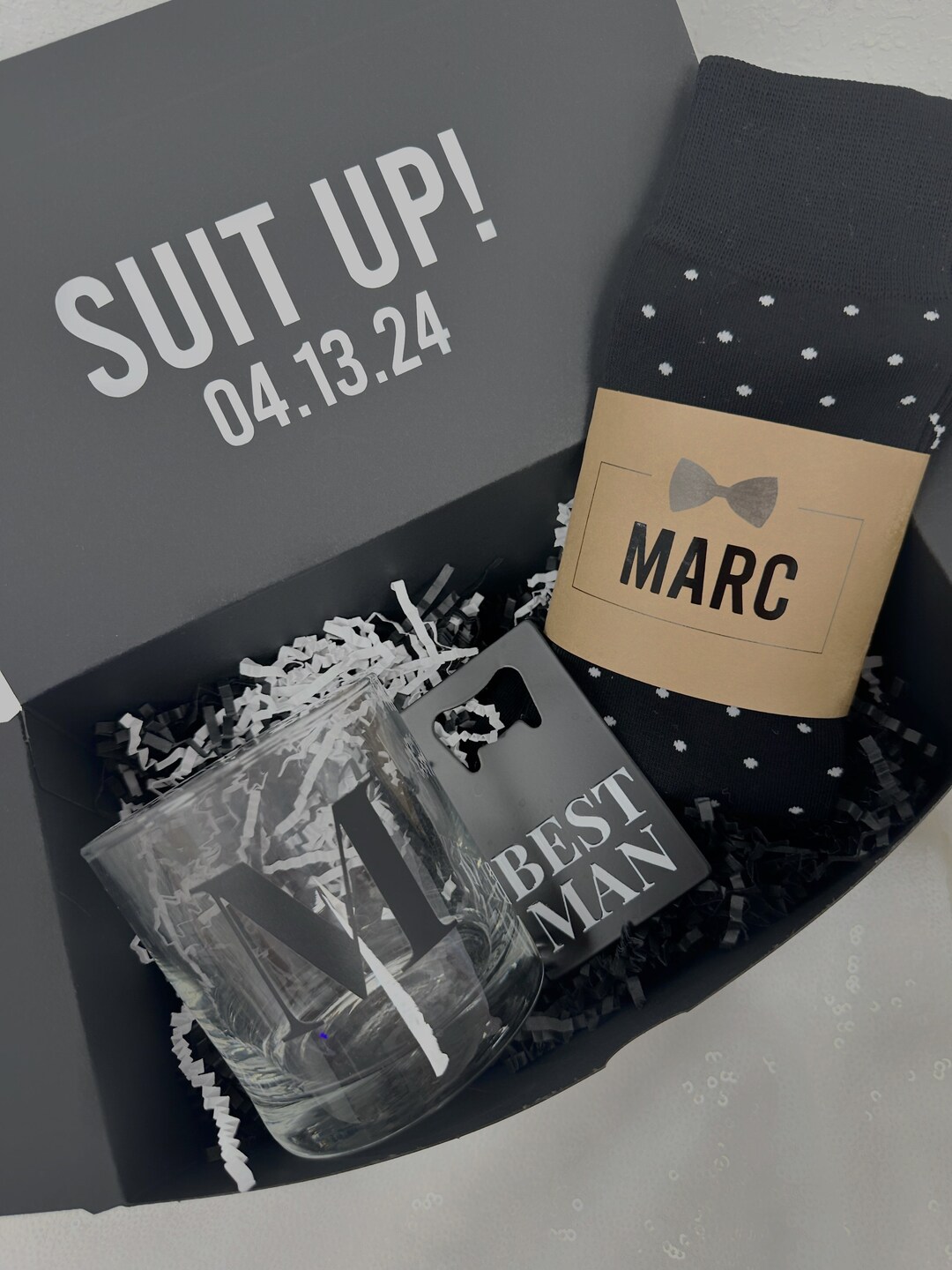 Groomsman Proposal Box Best Man Proposal Idea Whiskey Glass groomsmen ...