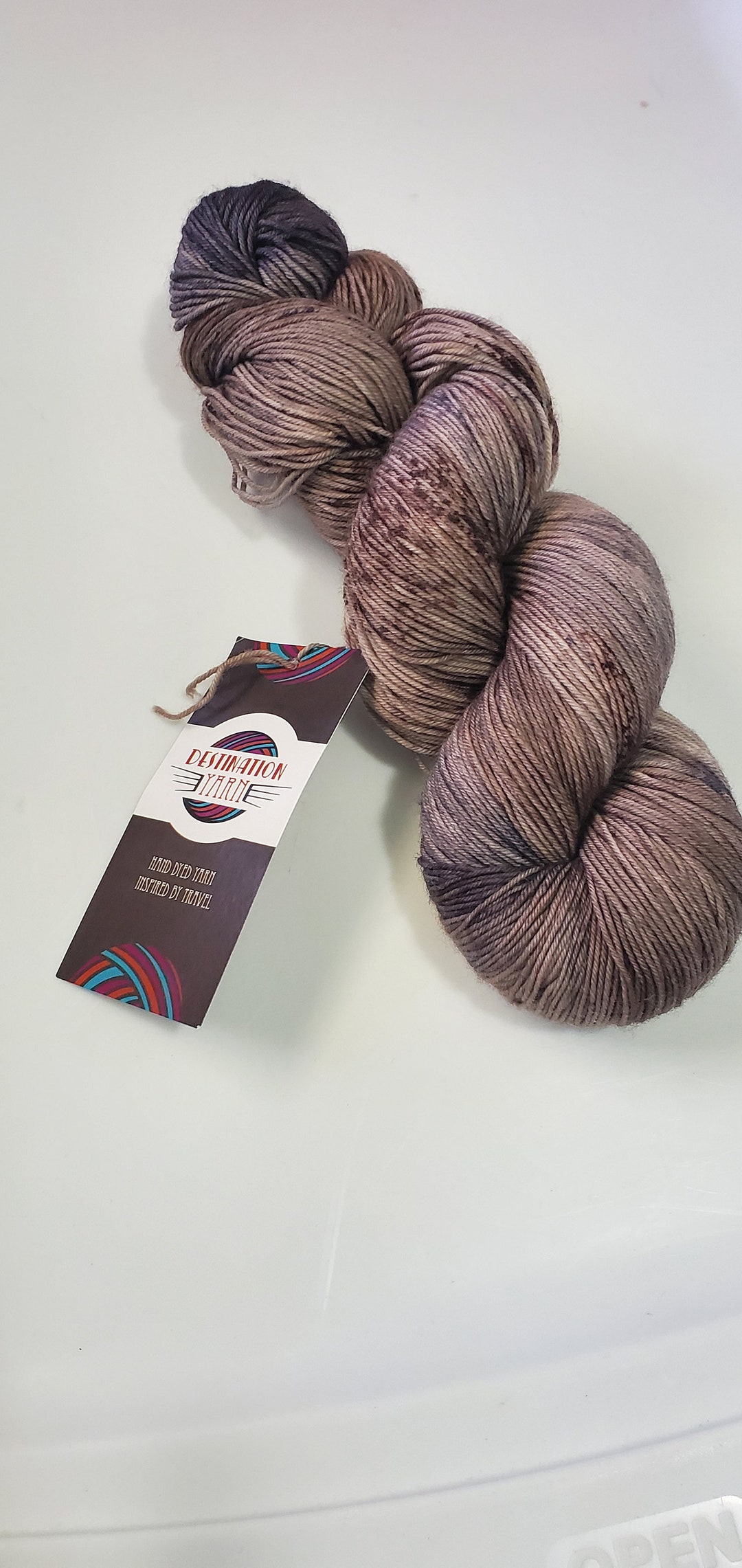 Destination Yarn Postcard. Hand Dyed Yarn. 3.5oz./463 Yds. Fingerling ...