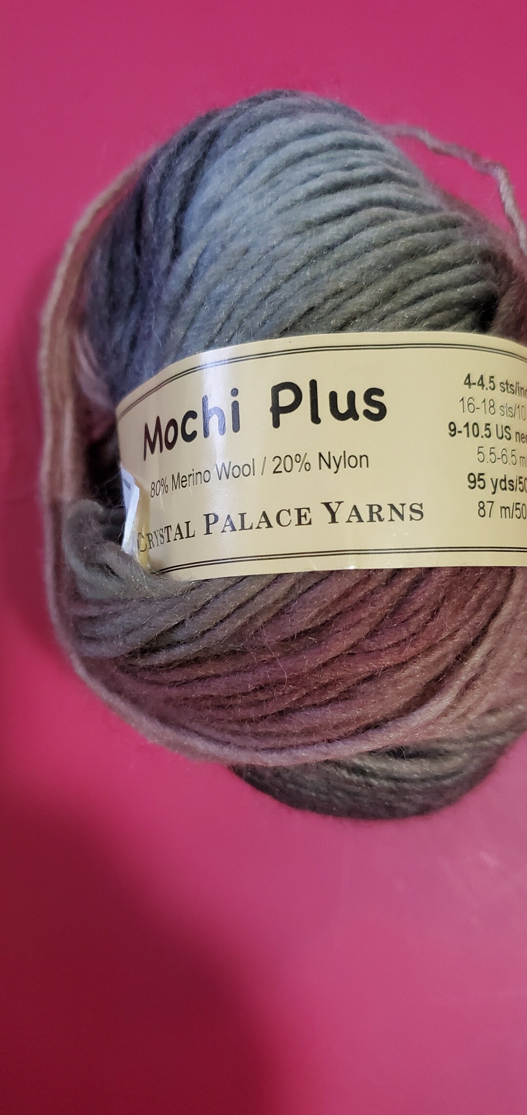 Crystal Palace Yarns Mochi Plus. 80/20% Merino Wool/nylon. 50g./95yds ...