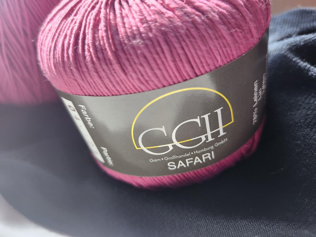 GGH Safari Yarn: Deepest Pink Linen Nylon Blend (108g) - Etsy