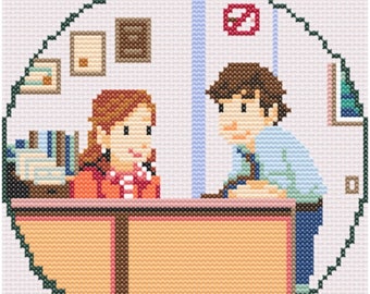 The Office Jim & Pam Hand Embroidery - Etsy