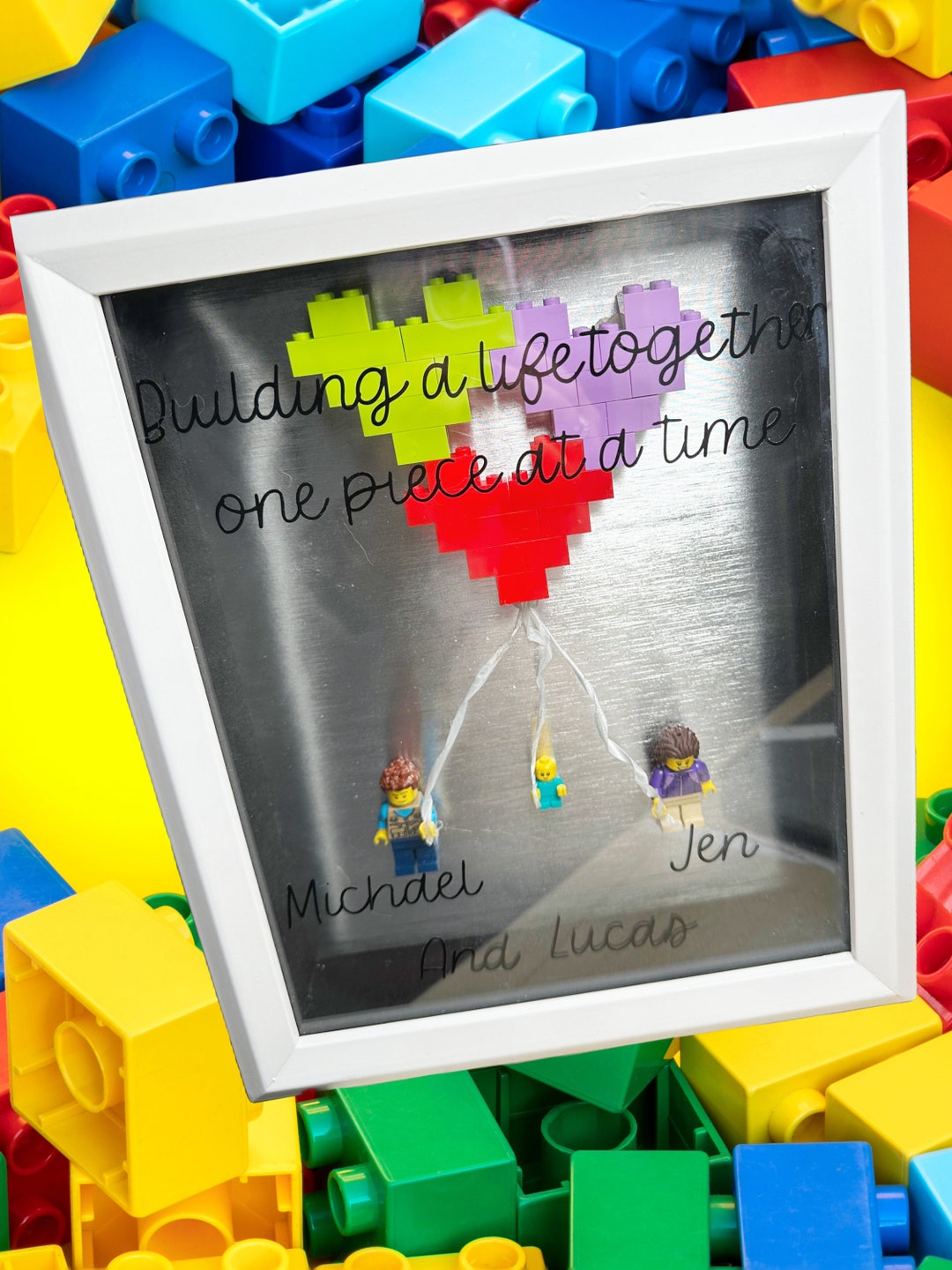 Shadow Box Lego Family - Etsy