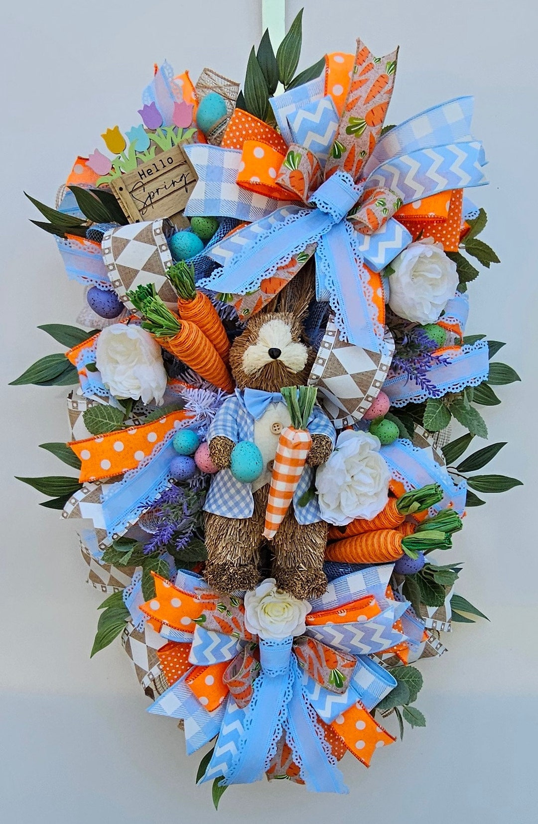 Bunny Rabbit Swag Wreath Spring - Etsy
