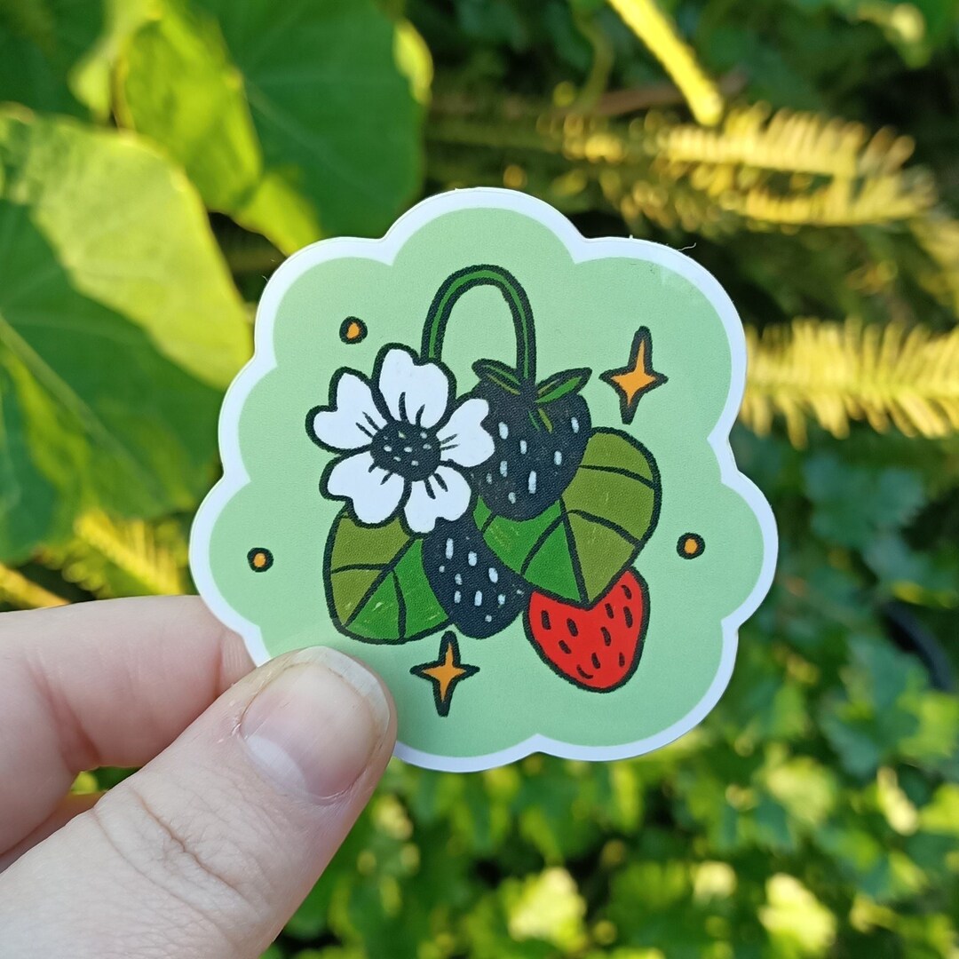 Magic Strawberry Family Sticker - Gloss Vinyl - Etsy