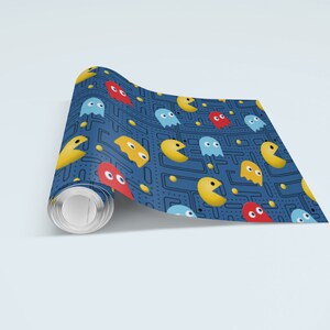 Pacman Seamless Repeat Pattern for Fabric Sublimation, 90s Repeating ...
