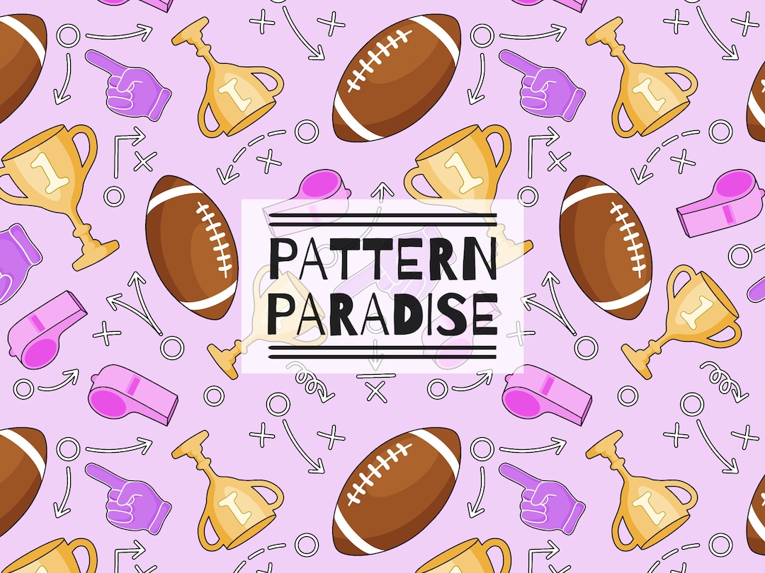 Girls Football Seamless Repeat Pattern for Fabric Sublimation, Pink ...