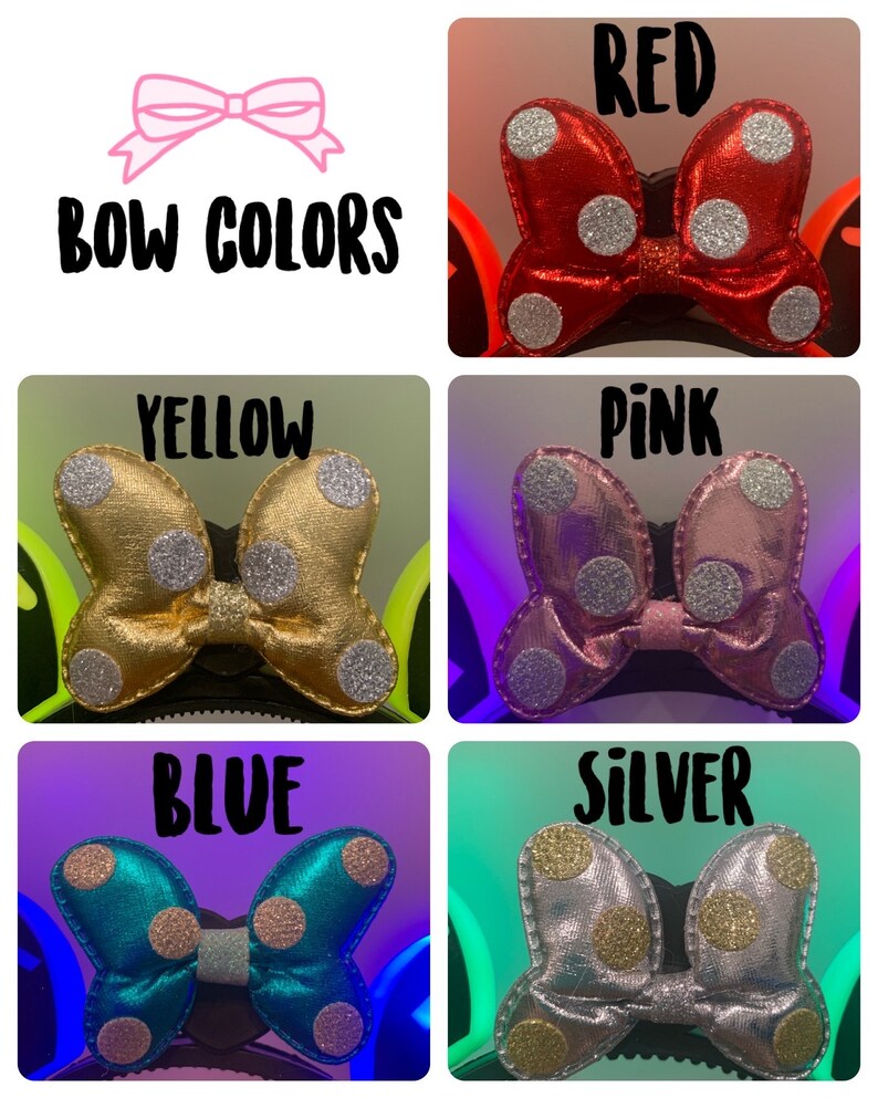 Custom Light up Ears Headband, Light up Mouse Ears, Light up Headband ...