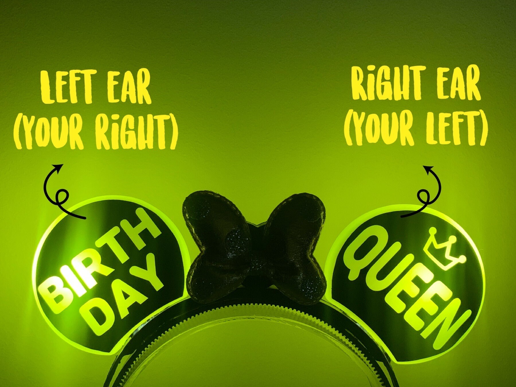 Custom Light up Ears Headband, Light up Mouse Ears, Light up Headband ...