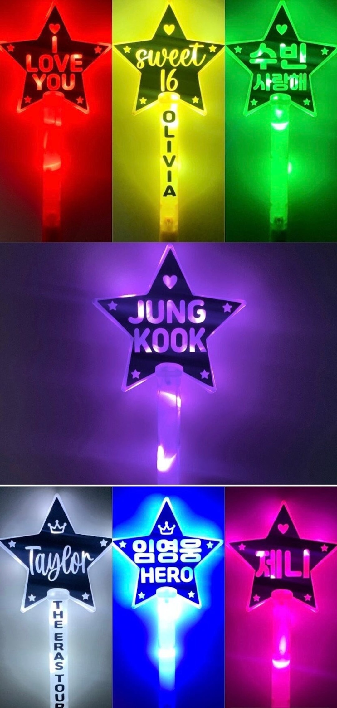 Custom Star Light Stick Kpop Light Stick Concert Light - Etsy