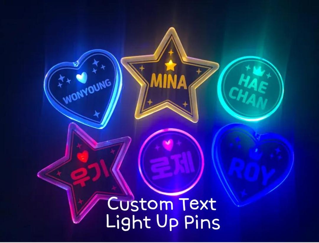 Custom Light up Pin Button - Etsy