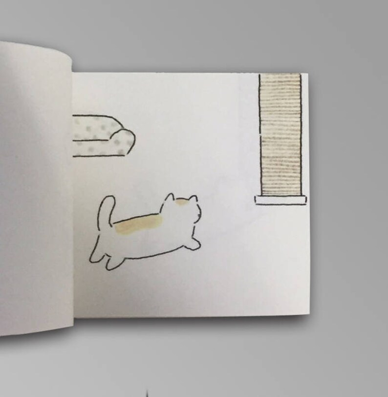 The cat's morning flipbook | Etsy