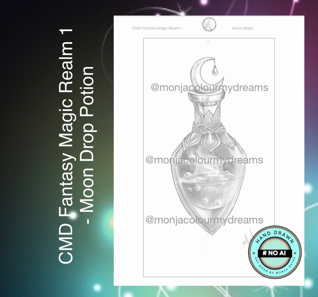 CMD Fantasy Magic Realm 1 - Moon Drop Potion - Etsy