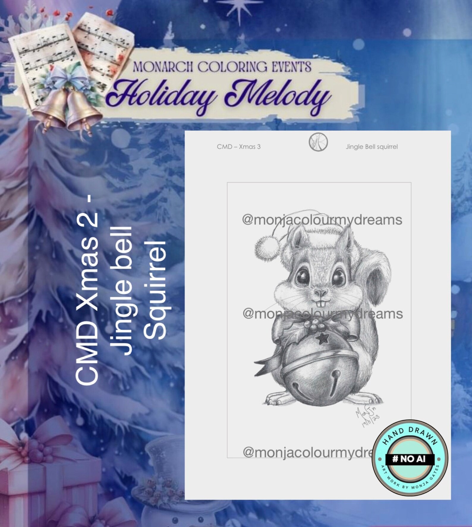 CMD Xmas 2 - Jinglebell eekhoorn - Etsy Nederland