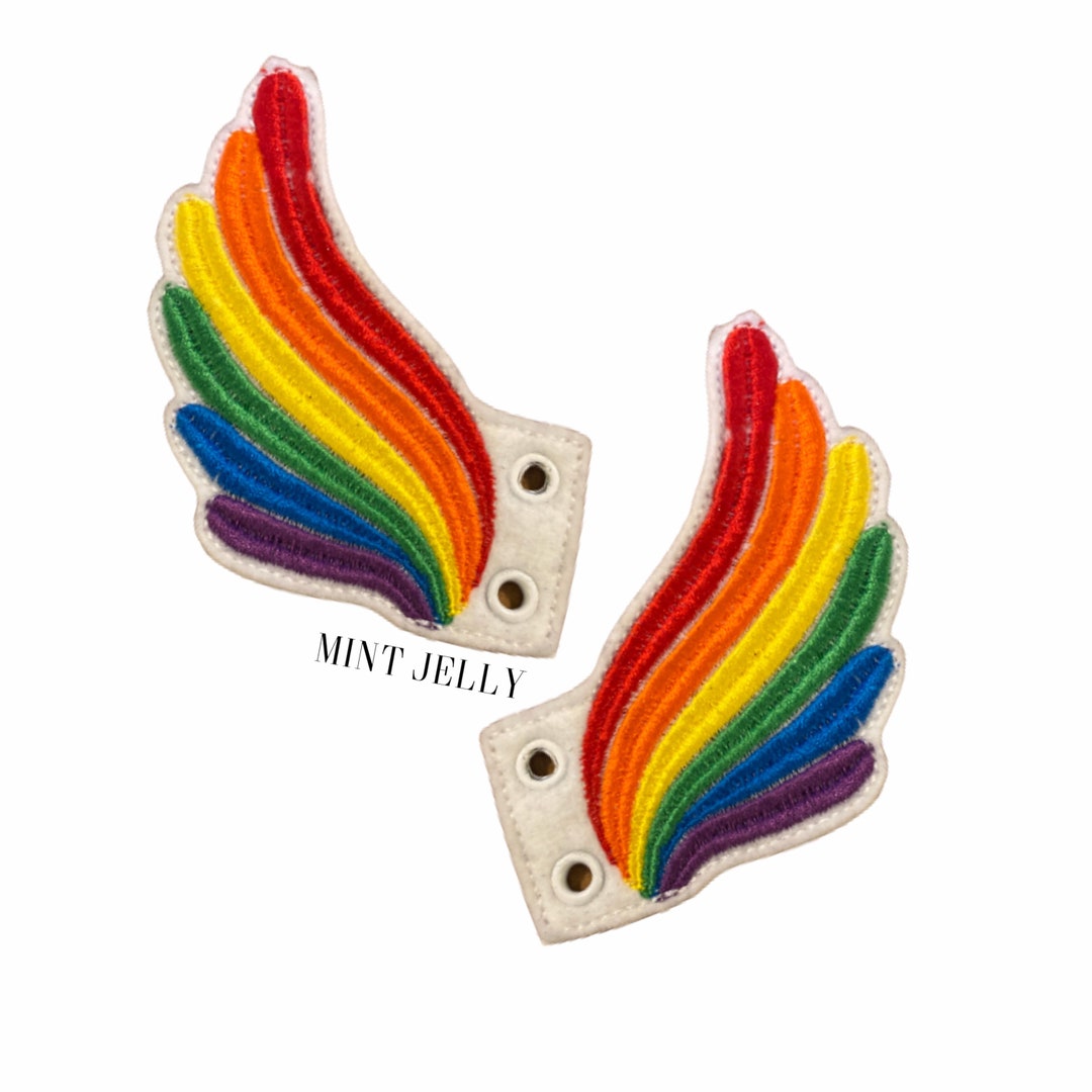 Rainbow Shoe Wings Boot Wings Shwings - Etsy UK