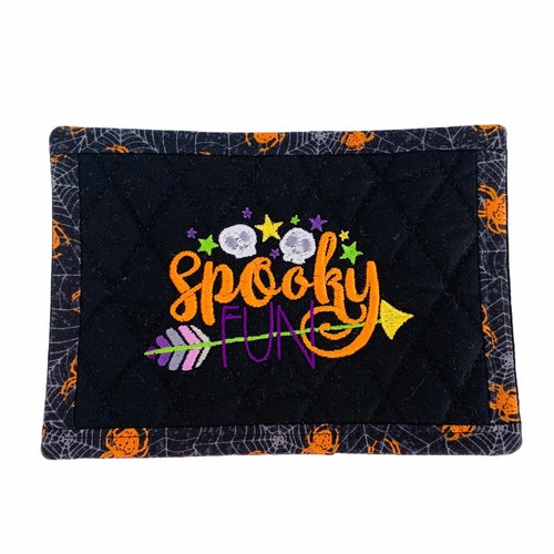 Halloween Witch and Ghost Pattern Pack Two Spooky Mug Rug - Etsy