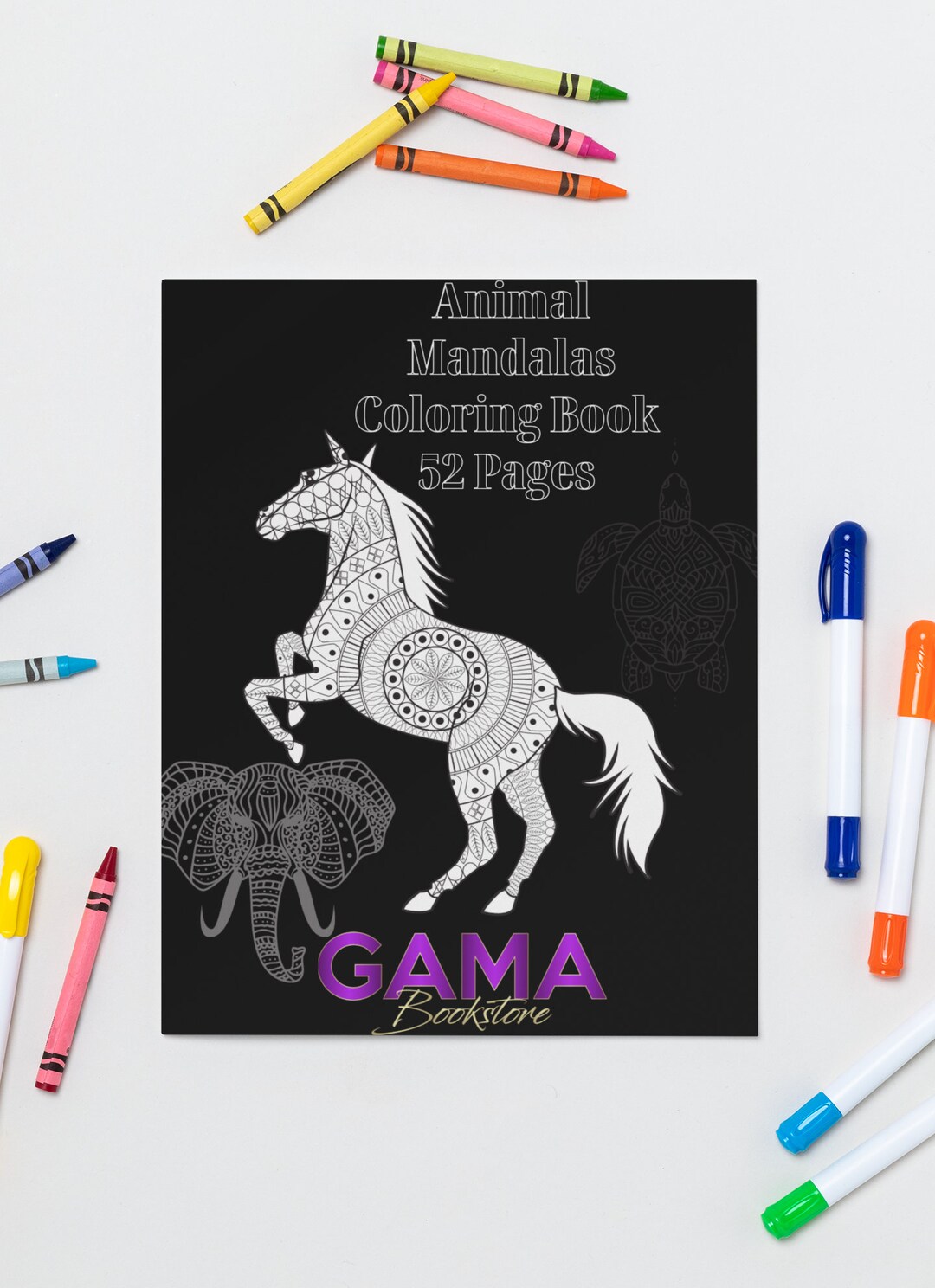 Animal Mandala Coloring Book Pages, Premium 52 Coloring Pages, Coloring ...