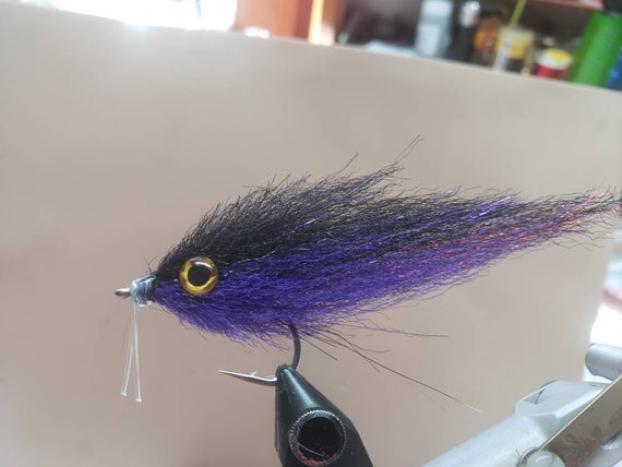 Saltwater Flies Purple/black Ep Baitfish 2/0 - Etsy
