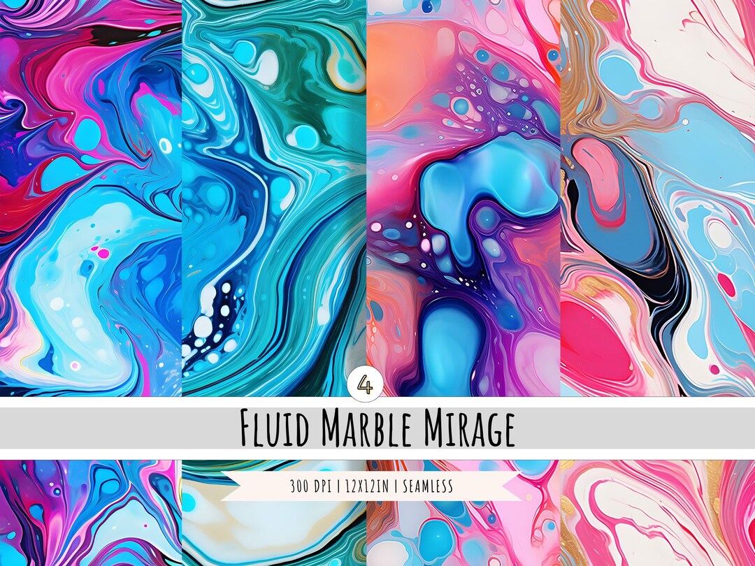 Liquid Marble Digital Paper - 4 Designs - SEAMLESS Patterns ...