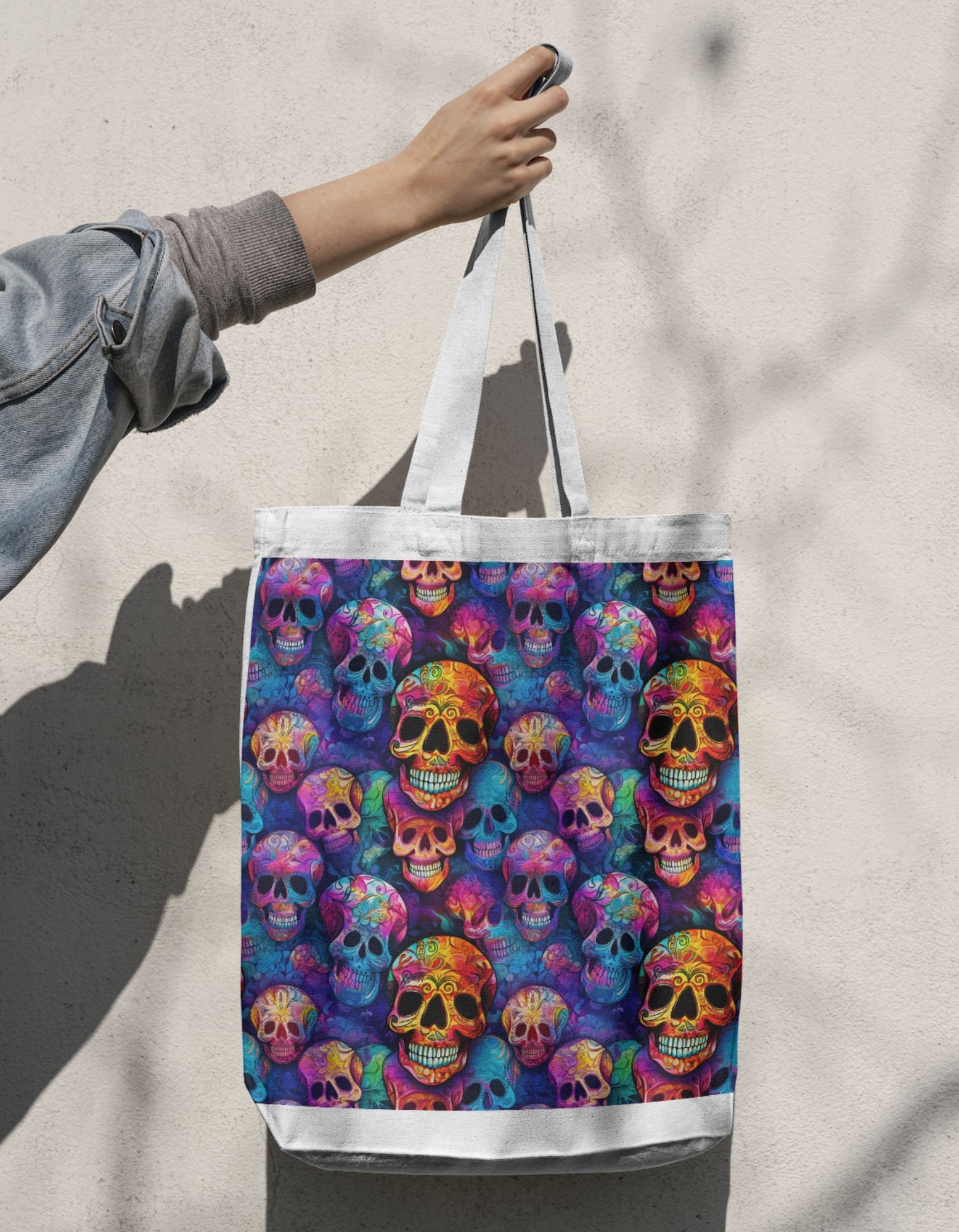 Day of the Dead Digital Paper SEAMLESS 8 Designs Sugar Skulls Dia De ...