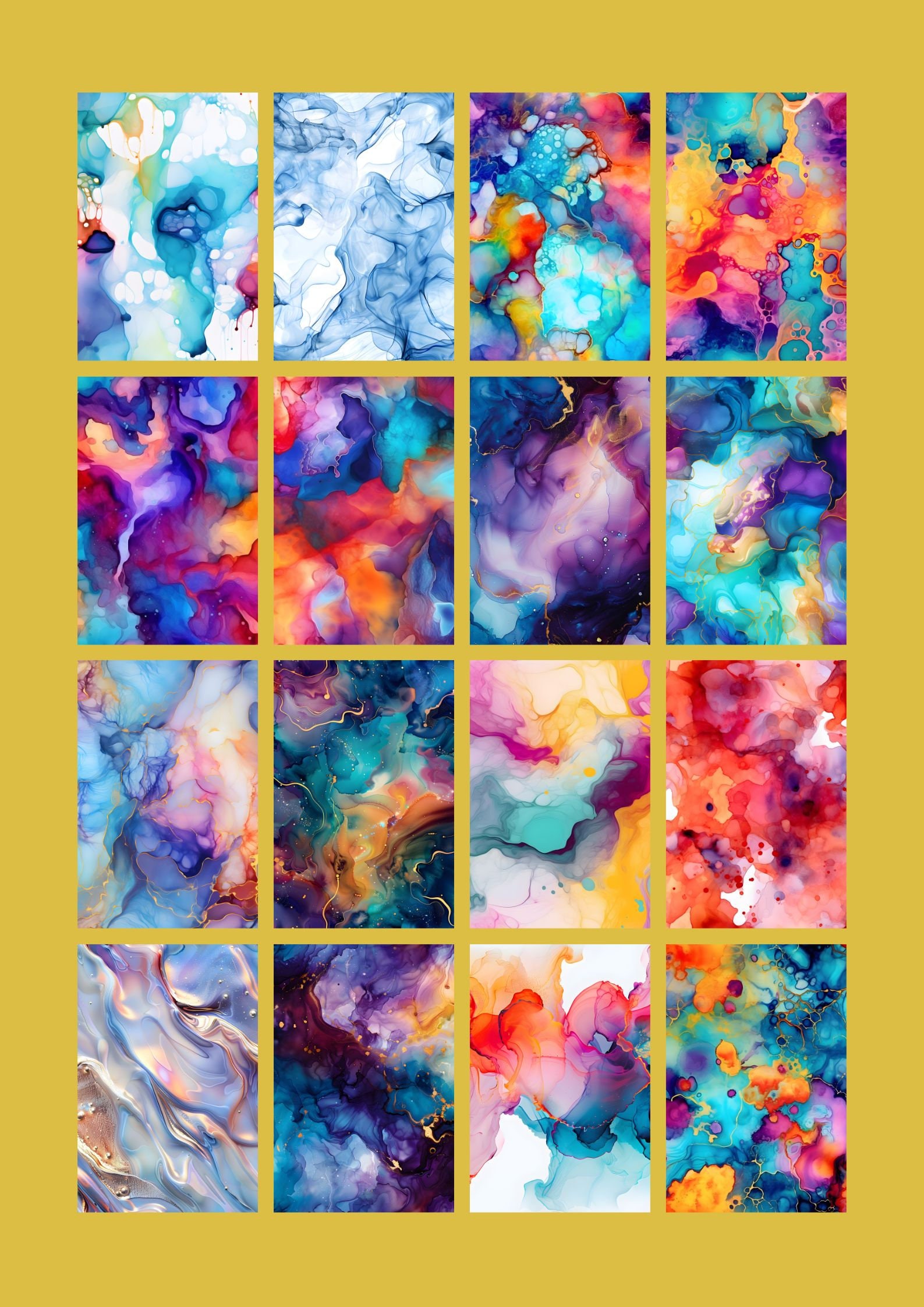 Alcohol Ink Digital Paper Bundle 249 Designs SEAMLESS Patterns Abstract ...