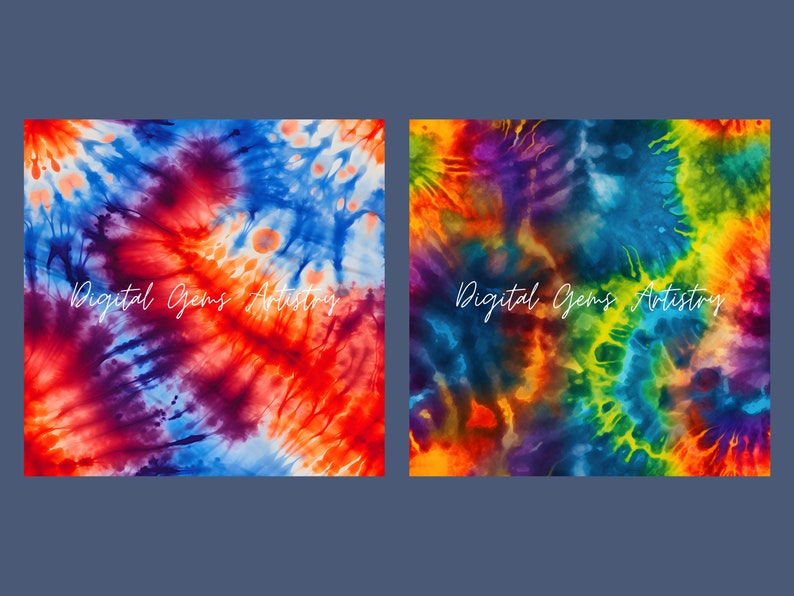 Tie Dye Digital Paper - 13 Designs - SEAMLESS PATTERNS - Digital ...